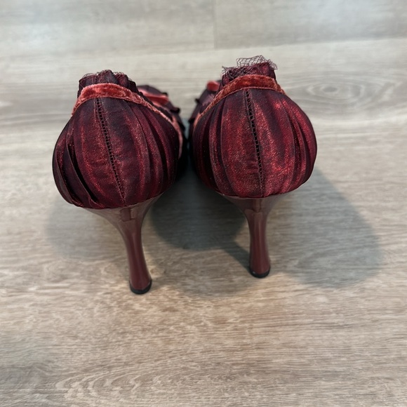Qupid | Shoes | Red Wine Satin High Heels | Poshmark